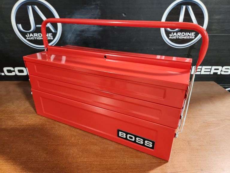 Boss Cantilever Tool Box with Tools - Jardine Auctioneers Inc.