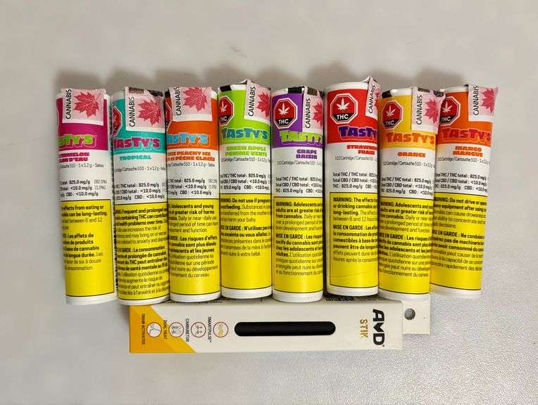 Tasty’s THC Vapes Package - VALUE $400 - Jardine Auctioneers Inc.