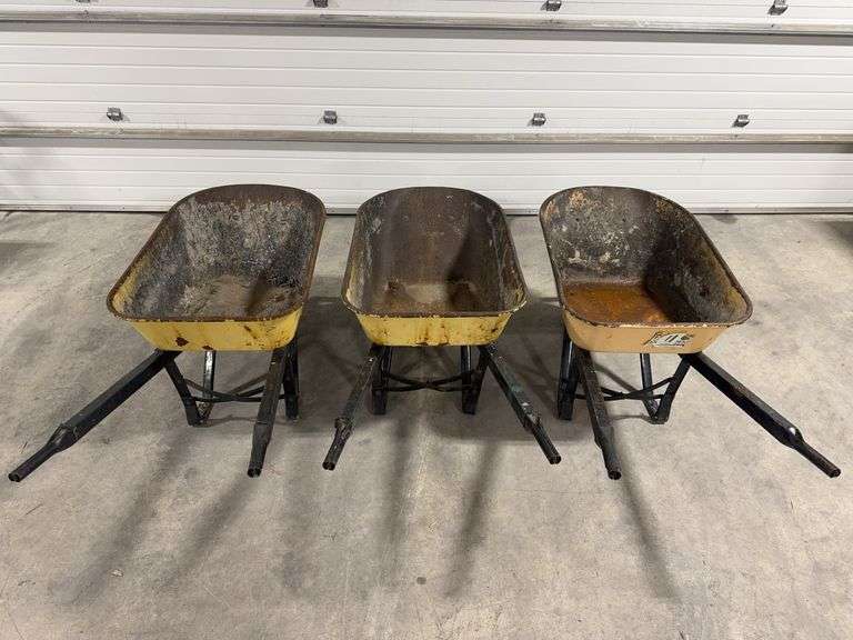 3 Steel Wheel Barrels - Jardine Auctioneers Inc.