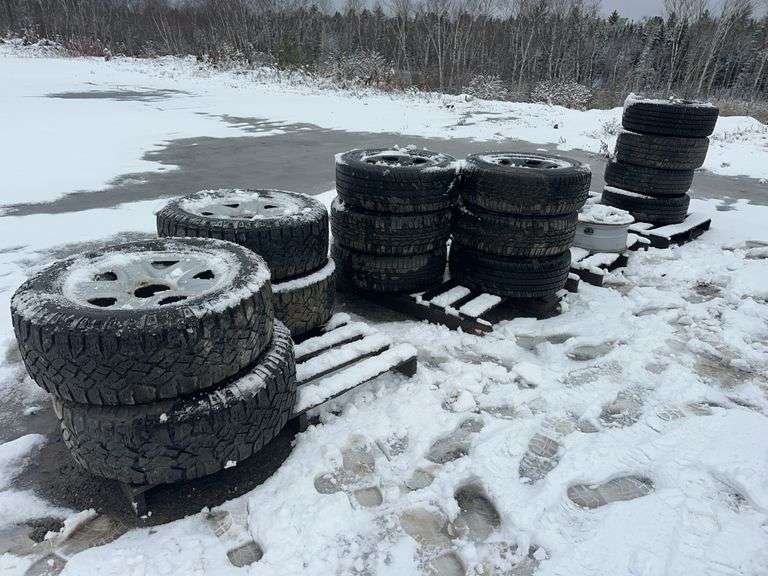 14 Assorted Pickup Truck Tires on Rims, and 4 Rims - Jardine ...