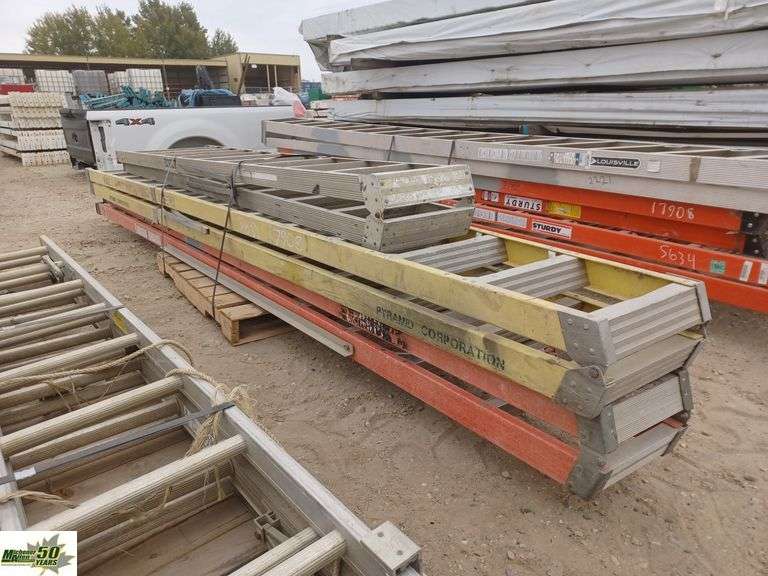 Assorted Lengths of Ladders-Qty 3,1 Pallet - Michener Allen Auctioneering Ltd
