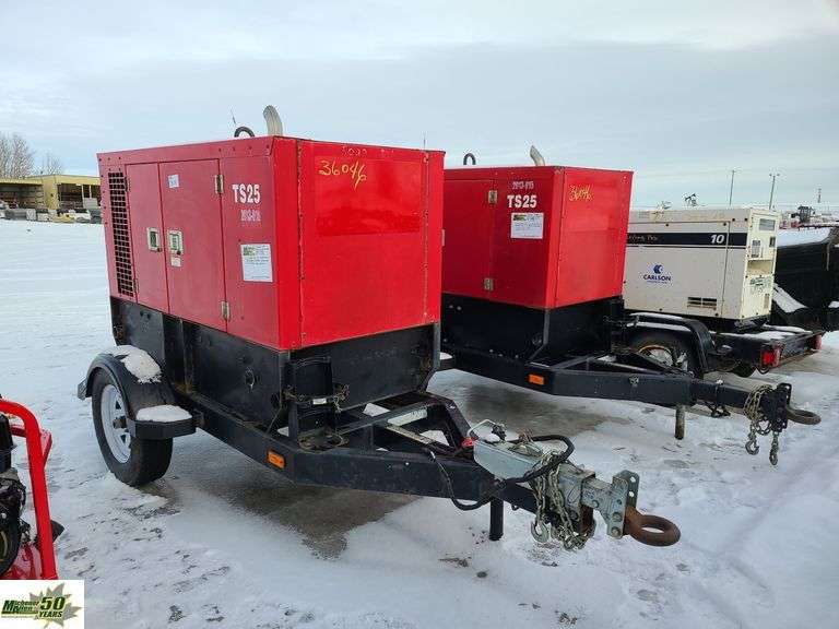 Baldor TS25 Trailer Mounted Genset-Qty 1 - Michener Allen Auctioneering Ltd