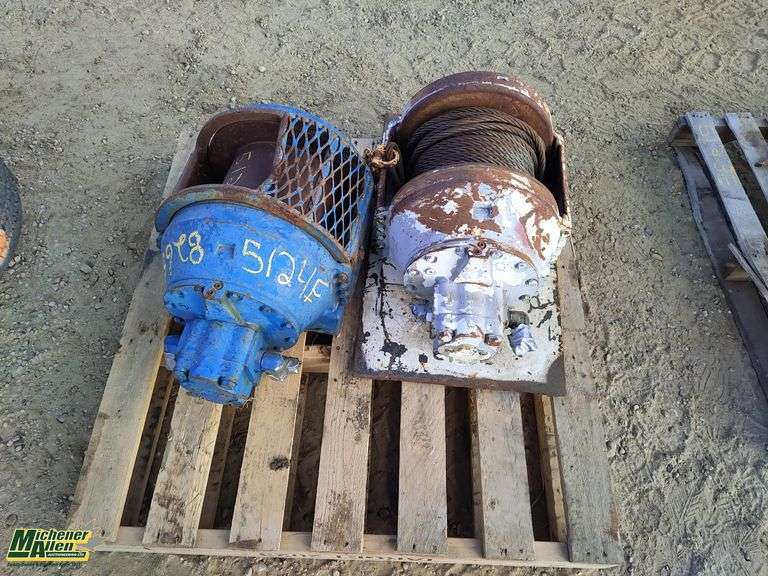 Pallet with 2 Pull Master PL8 Hydraulic Winches - Michener Allen ...