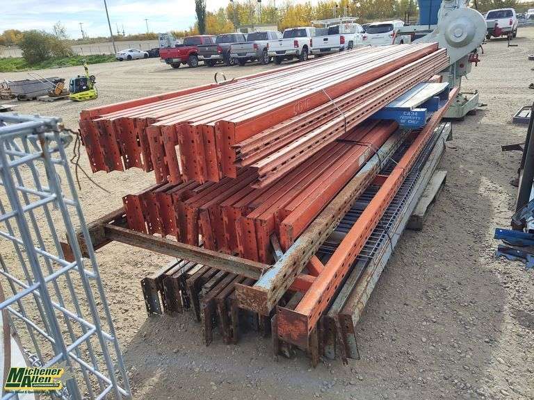 Stand of Industrial Pallet Racking Beams, Uprights and Mesh Decks - Qty ...