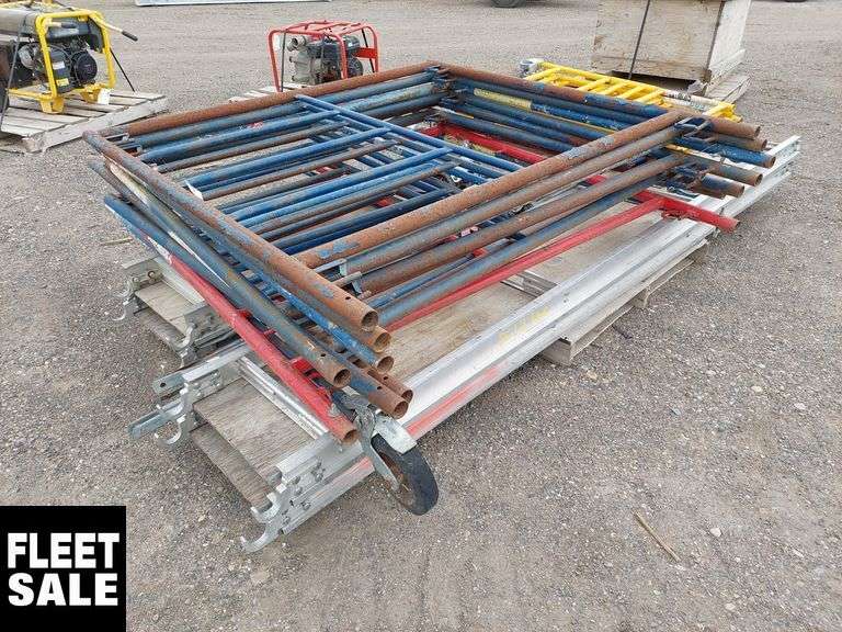 Pallet of Scaffolding with Platforms and Wheels - Michener Allen ...