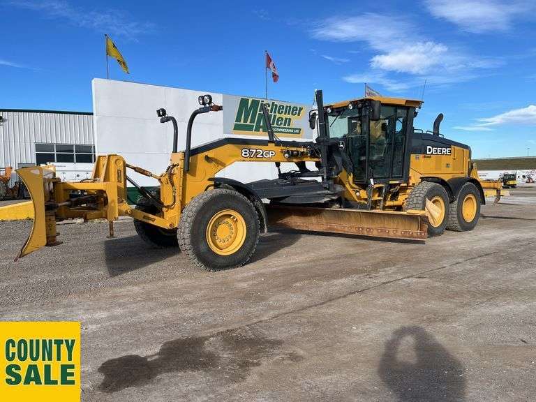 2019 John Deere 872GP AWD Grader Ripper/Scarifier, Snow Wing, Front ...