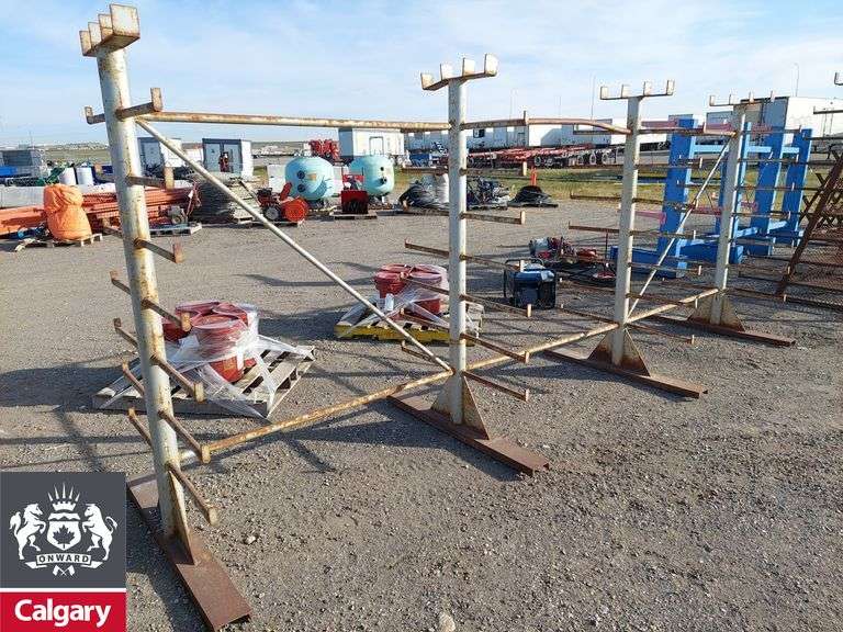 Double Side Steel Storage Rack 16'L X 77"T X 48" Overall Depth ...