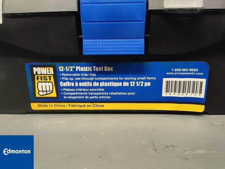 Powerfist Plastic Tool Box - Qty 1 - Michener Allen Auctioneering Ltd
