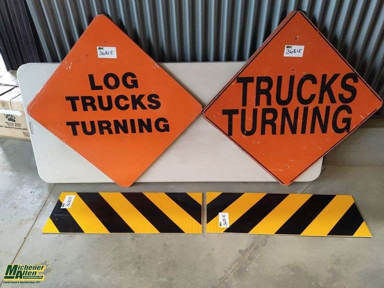 Traffic Signs- Hazard Marker Left & Right and Trucks Turning Diamond ...