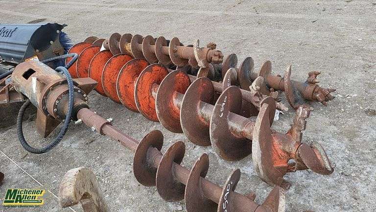 Excavator Auger Power Head with 5(12", 16", 16", 18", 22") Bits ...