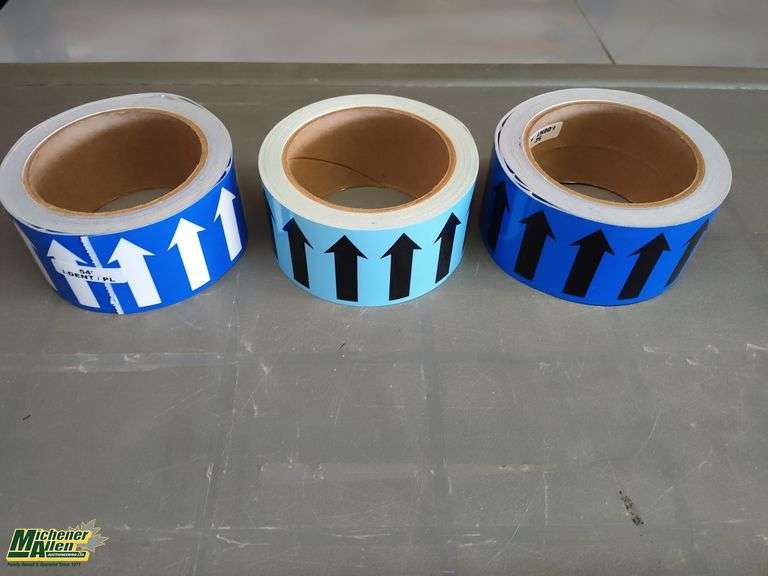 Premium Grade Pipe Directional Arrow Tape- Safety Blue, Reflex Blue ...