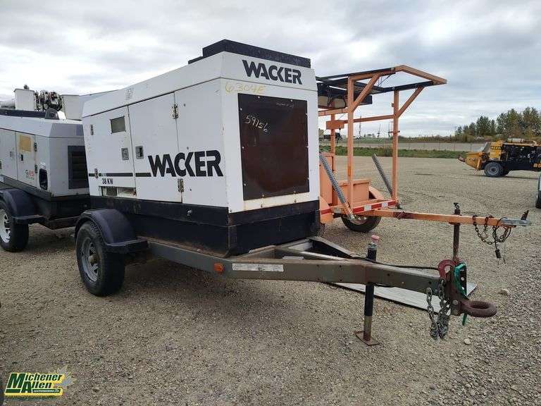 Wacker G50 Trailer Mounted Generator - Michener Allen Auctioneering Ltd