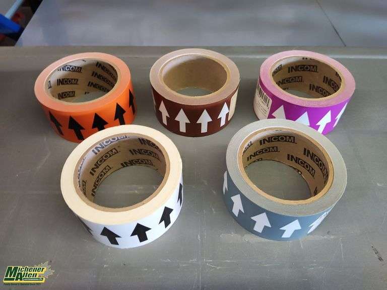 Mid Grade Pipe Directional Arrow Tape- Brown, Grey, Orange, Purple ...