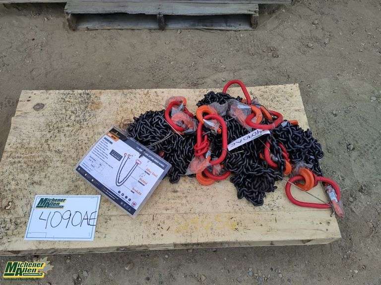 Pallet with 8 Unused Landhonor 7ft Double Legs Lifting Chain Slings ...