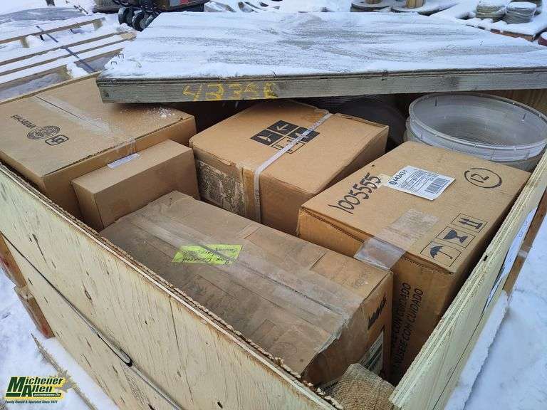 Crate with Lamps, Bolts, Streetlight Refractors, Fuses - Michener Allen ...
