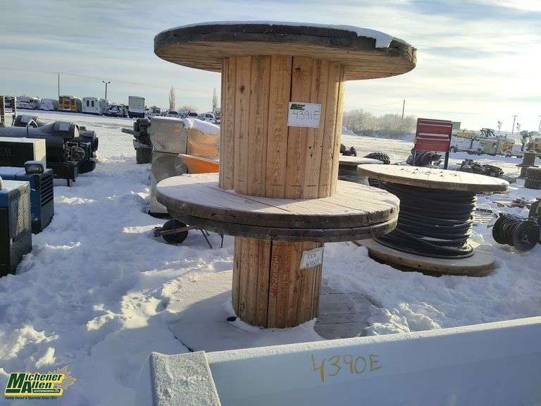 2 Large Wooden Spools - Michener Allen Auctioneering Ltd