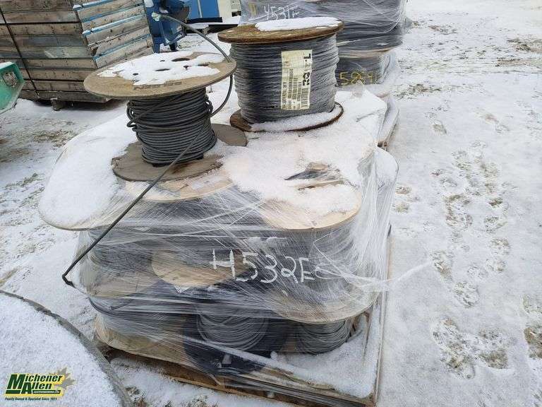 Pallet of Various Spools of Cable - Michener Allen Auctioneering Ltd