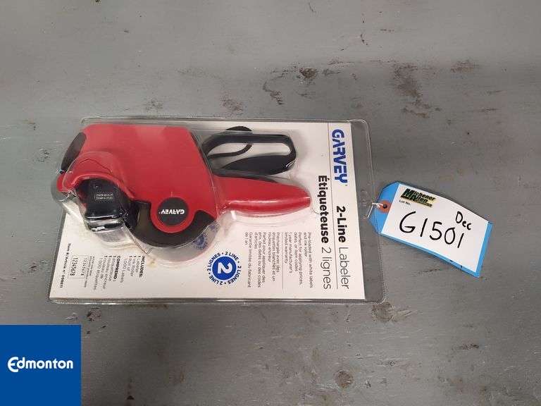 Garvey 2-Line Labeler - Michener Allen Auctioneering Ltd