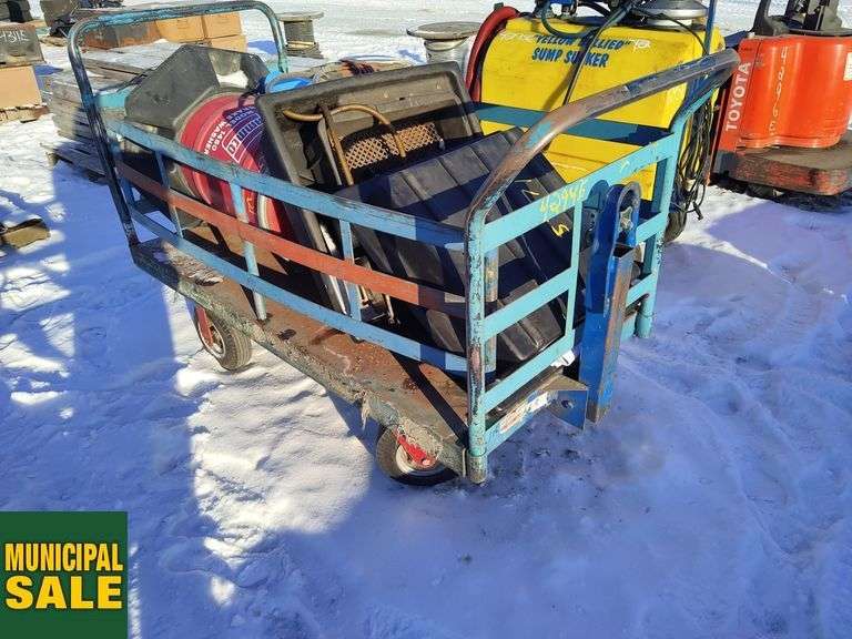 Metal Cart with Side Rails and Ball Hitch, Ammco 1450 Brake Washer ...