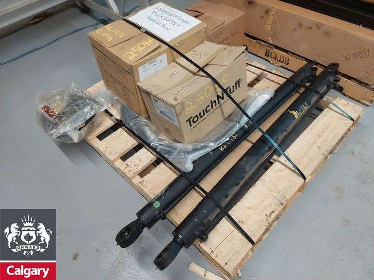 Pallet of Labrie Garbage Truck Body and Hydraulic Parts - Michener ...