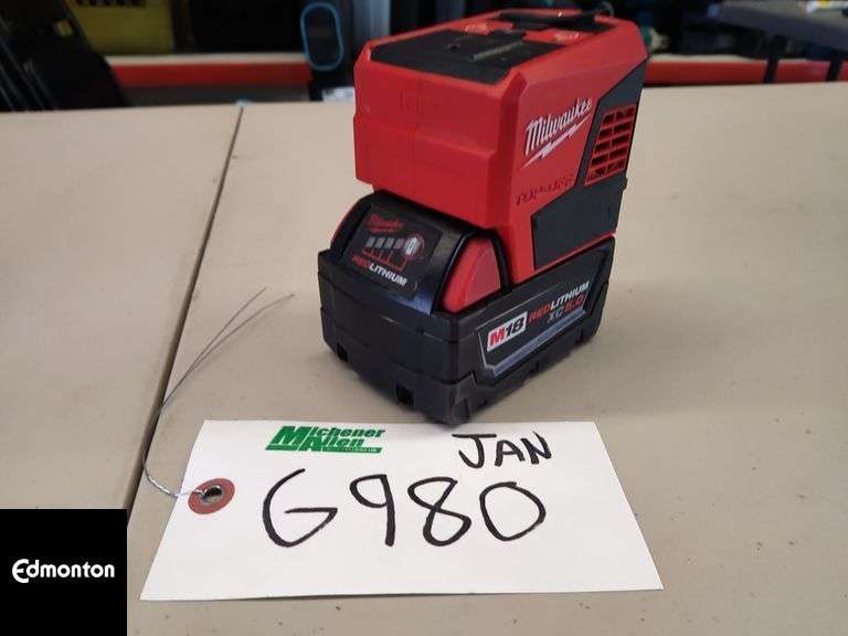 Milwaukee Battery & Charger - Qty 1 - Michener Allen Auctioneering Ltd