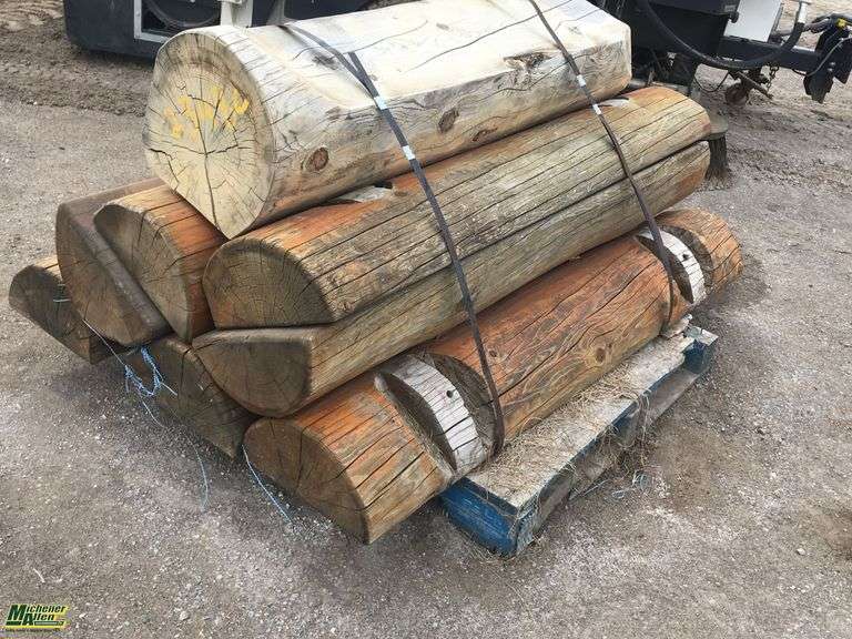 Pallet of Log Benches - Michener Allen Auctioneering Ltd