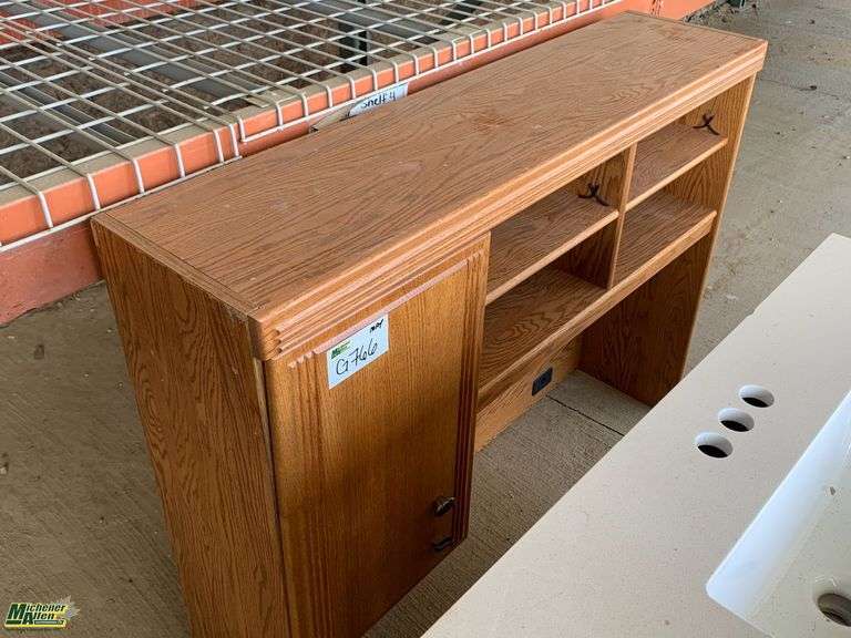 Wooden Desk Hutch / Bookshelf - 4ft wide - Qty 1 - Jardine Auctioneers Inc.