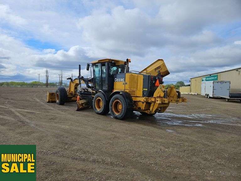 2016 John Deere 770GP Grader Ripper/Scarifier, Snow Wing, Front Blade ...