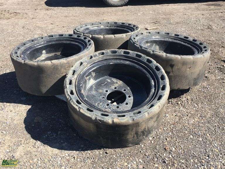 4 - solid Rubber Tires and Rims for Skid Steer 36-14-20 - Michener ...