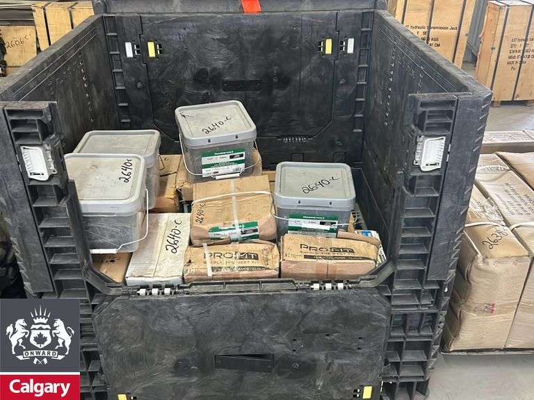 1 crate Assorted Screws, Nails ,4 Cases of Poly strapping etc ...