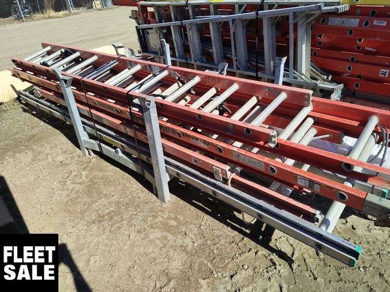 Pallet of Ladders, Rolls of Nylex - Qty 1 - Michener Allen ...