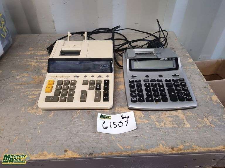Box of 10 Victor & Canon Desk Calculators - Qty 1 *1 Calculator ...