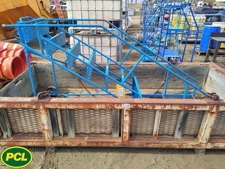 Reinforced Material Lifting Bin w/ Rolling Stairs - Qty 1 - Michener ...