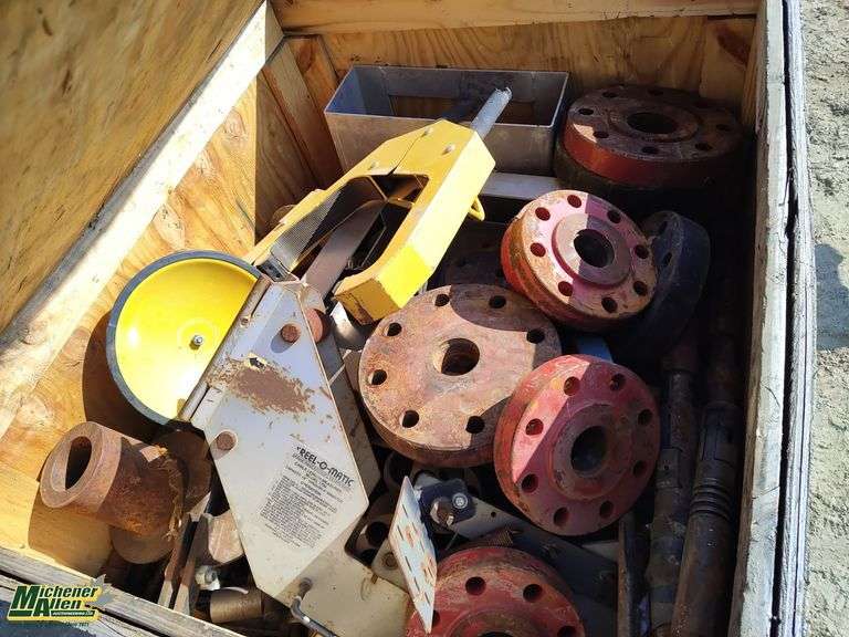Crate of Reel-o-Matic Cable Length Measurer & Assorted Parts - Michener ...