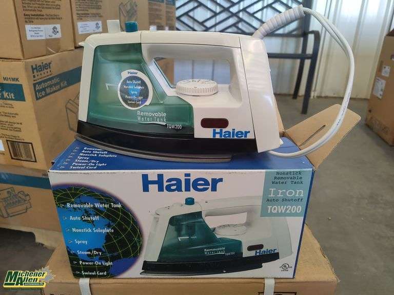 Box of 6 Haier TQW200 Irons - Qty 1 - Michener Allen Auctioneering Ltd