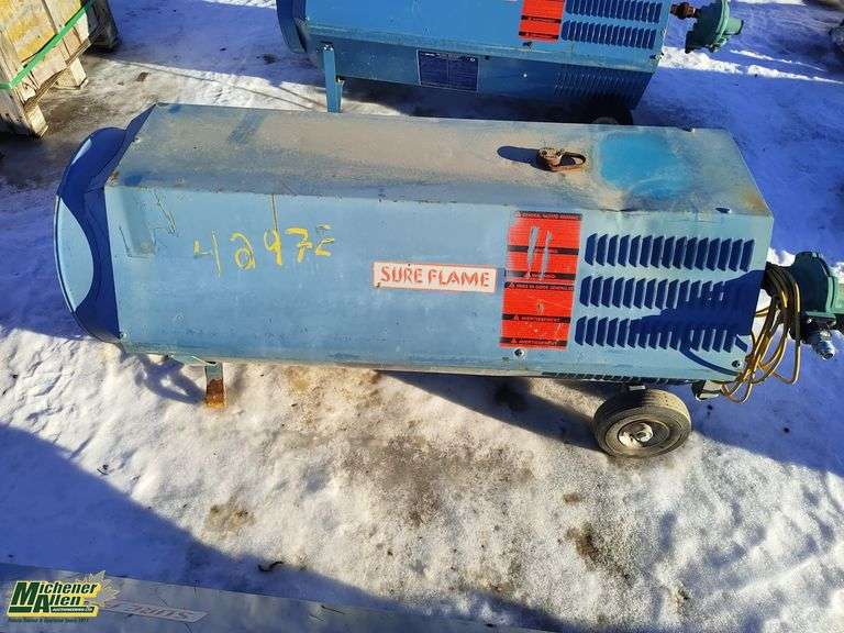 SureFlame SE400T Dual Fuel (NG/LPG) 400,000 BTU Enclosed Flame, Ductable, Direct Fired Heaters ...