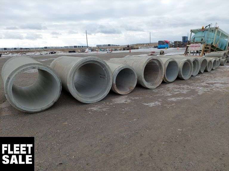 Assorted Concrete Precast Pipe - Various Lengths and Diameters. 21 ...