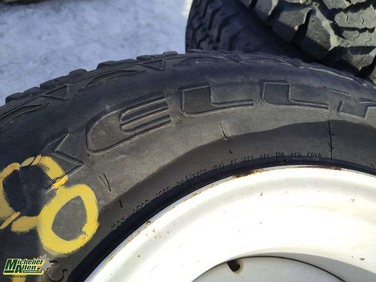 Pallet with 4 Goodyear Wrangler DuraTrac LT245/75R16 & 3 Kelly Edge AT ...