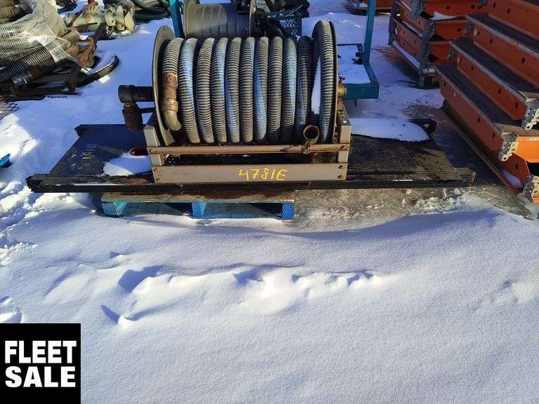 Hose Reel on Skid with 2" Chemical Hose - Michener Allen Auctioneering Ltd