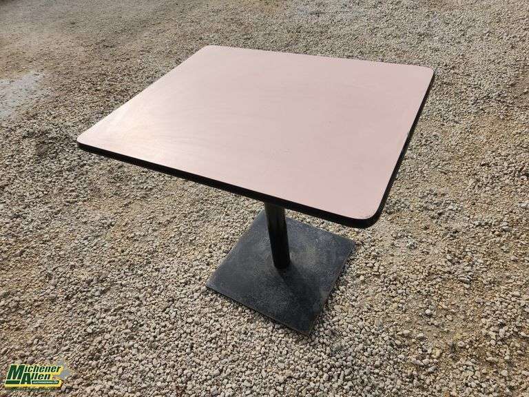 Small Metal Table Used 29 Inches Tall - Michener Allen Auctioneering Ltd
