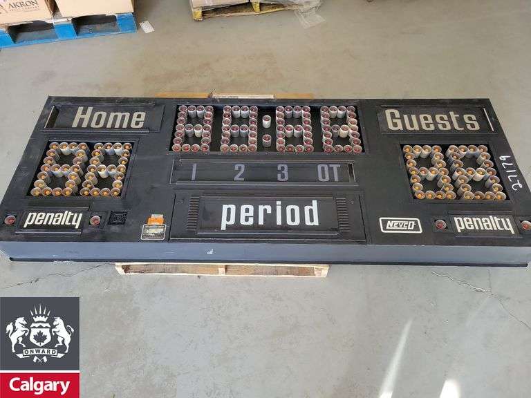 Scoreboard with Remote 96in x 36in Nevco 4025 48.811 - Michener Allen ...