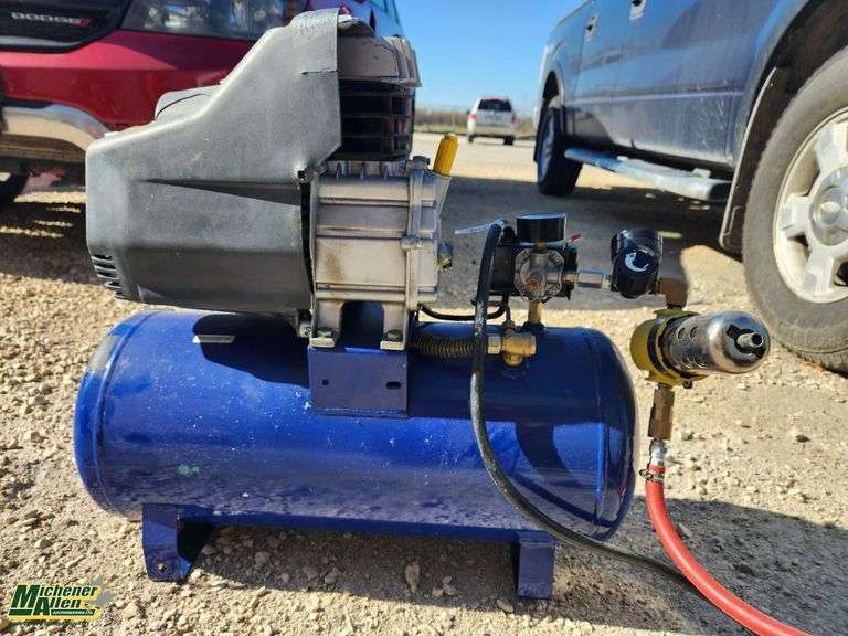 8 Gallon 125PSI Air Compressor With Hose Reel - Michener Allen ...
