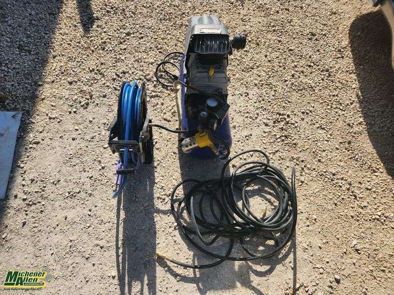 8 Gallon 125PSI Air Compressor With Hose Reel - Michener Allen ...