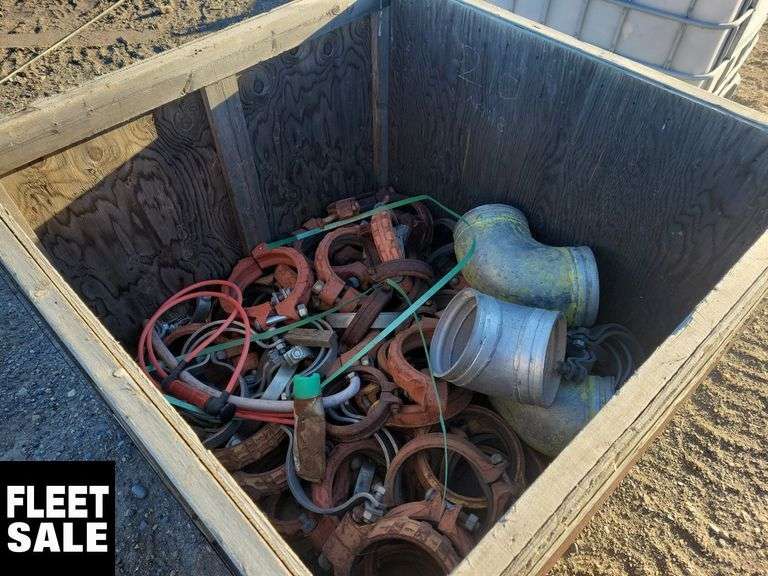 Crate with valves,fittings - Michener Allen Auctioneering Ltd