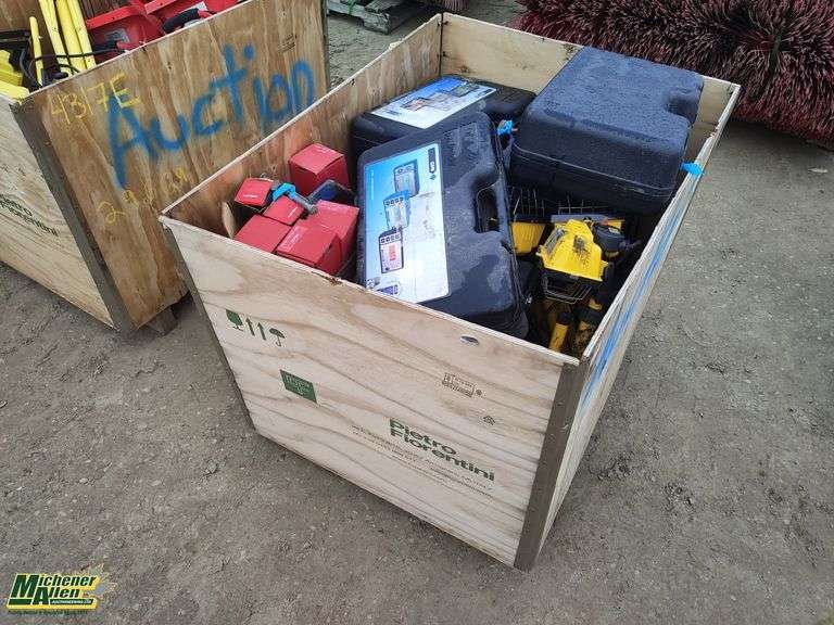 Crate of Shop Supplies (Gas Detectors, Pipe Squeeze Tools, Diamond Cor ...