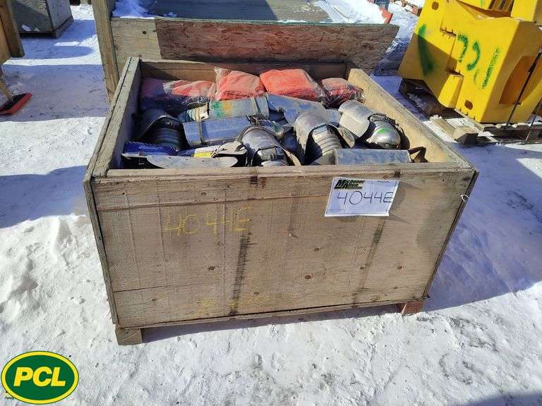 Crate with Assorted PPE Safety Equipment - Michener Allen Auctioneering Ltd