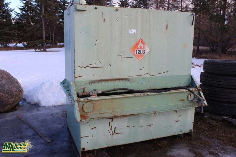 Mounted Portable Gravity Flow 2200L Fuel Tank w/ Lockable Hose, Nozzle ...