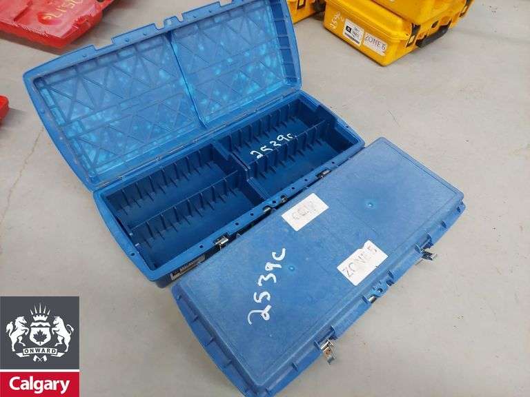 2 Blue Plastic Cases 27"x12"x6" - Michener Allen Auctioneering Ltd