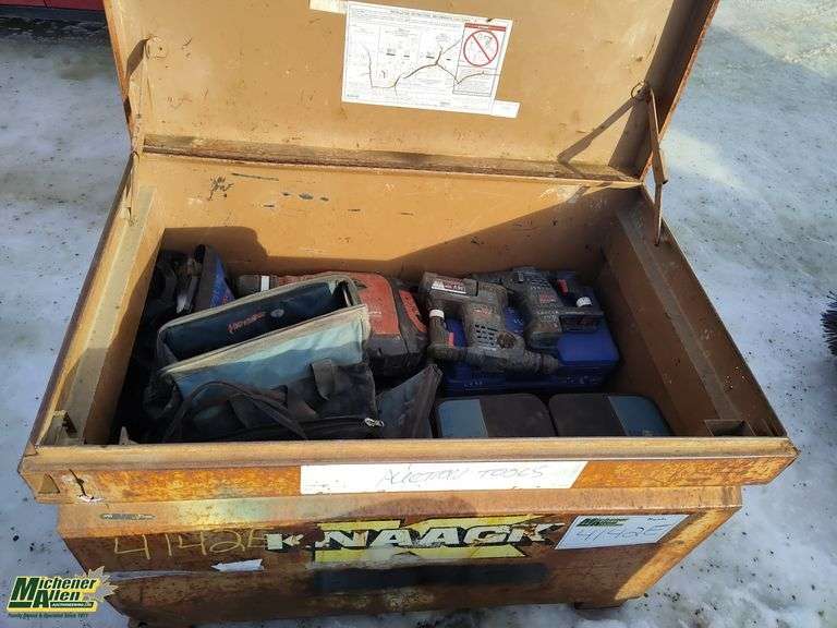 Knaack Jobmaster Chest Job Box with Assorted Cordless & Corded Tools ...