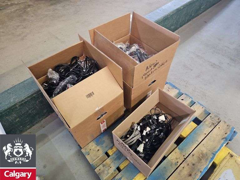 2x Boxes of Power Cords and 1 Box of Misc Cords - Michener Allen ...